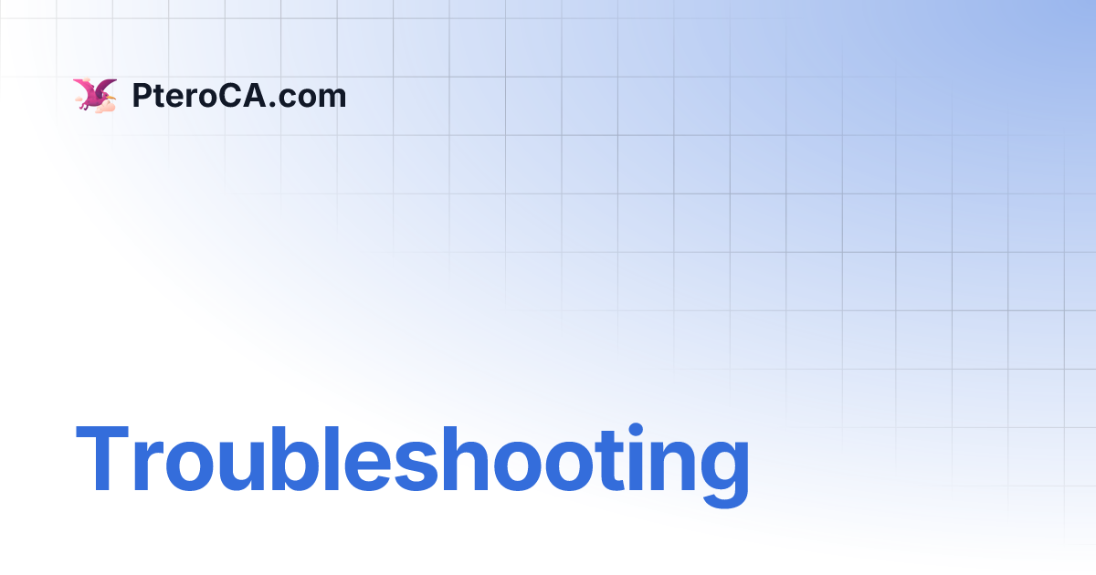 Troubleshooting | PteroCA.com